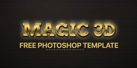 Magic 3D Photoshop Template | pixstacks