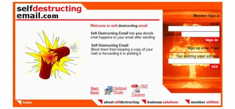 Self-Destructing E-Mail | pixstacks